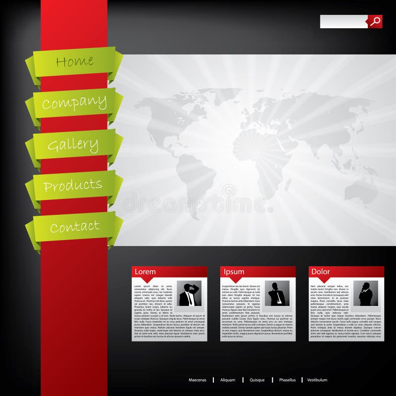 Website Design with Cool Colors Stock Vector - Illustration of internet ...