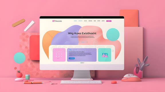 Website Design, Creating an Engaging User Interface with Abstract Shapes and a Modern Color ...