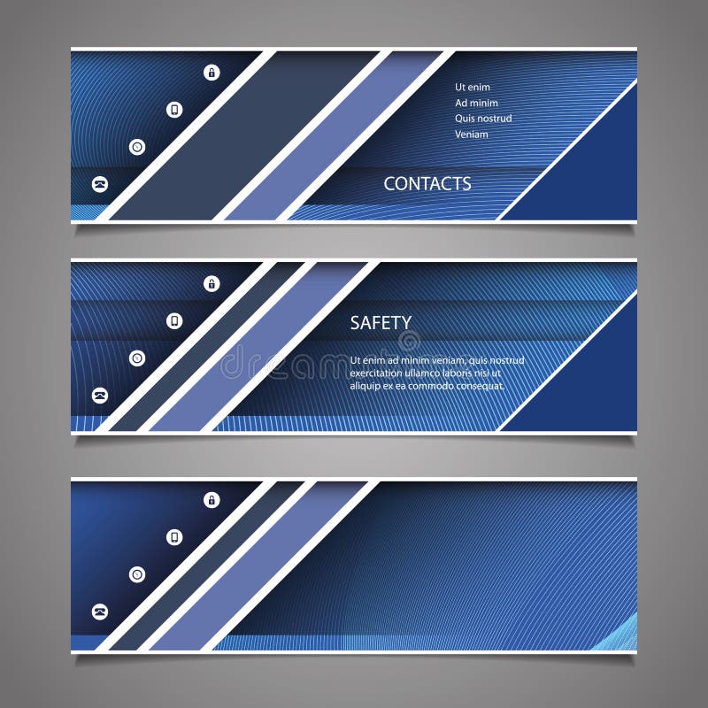 Website Design Elements - Header Designs with Abstract Diagonal Lines ...