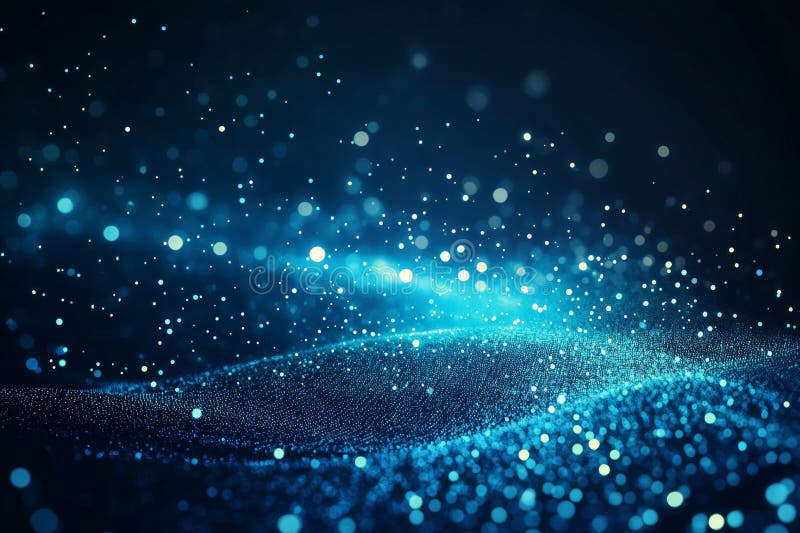 Website Design Featuring Abstract Blue Energy Waves Set Against a Dark ...