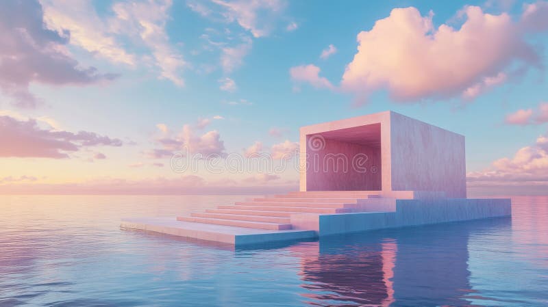 Website Design Incorporates an Architectural Render Featuring a Pink ...