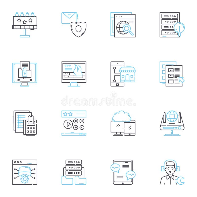 Vector Responsiveness Icons. Editable Stroke Line Icon Set. Simple ...