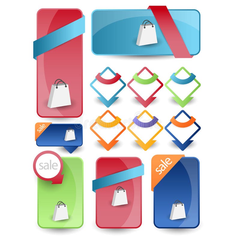 Website Design Navigation Menu Pack Stock Vector - Illustration of ...