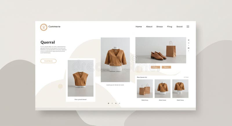 Website Design for an Online Clothing Store Showcasing a Minimalistic ...