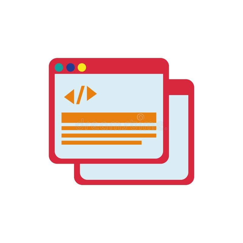 Isolated Website Icon Flat Vector Design Stock Vector - Illustration of ...