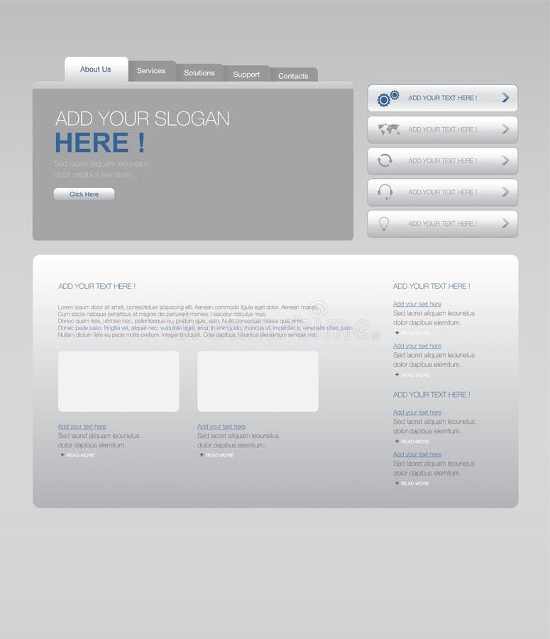 Web Website Element Design Template Stock Vector - Illustration of good ...