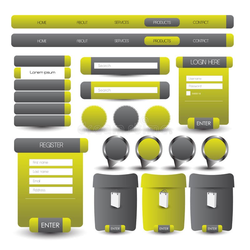 Website Design Template Element.Vector.Eps10 Stock Vector ...