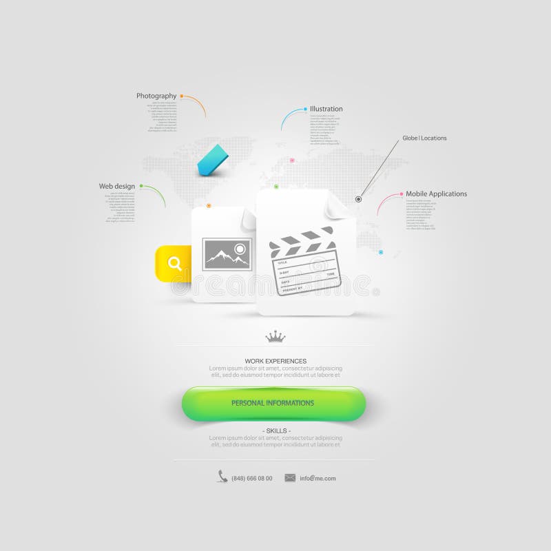 Website Design Template Elements. Infographics Ele Stock Vector ...