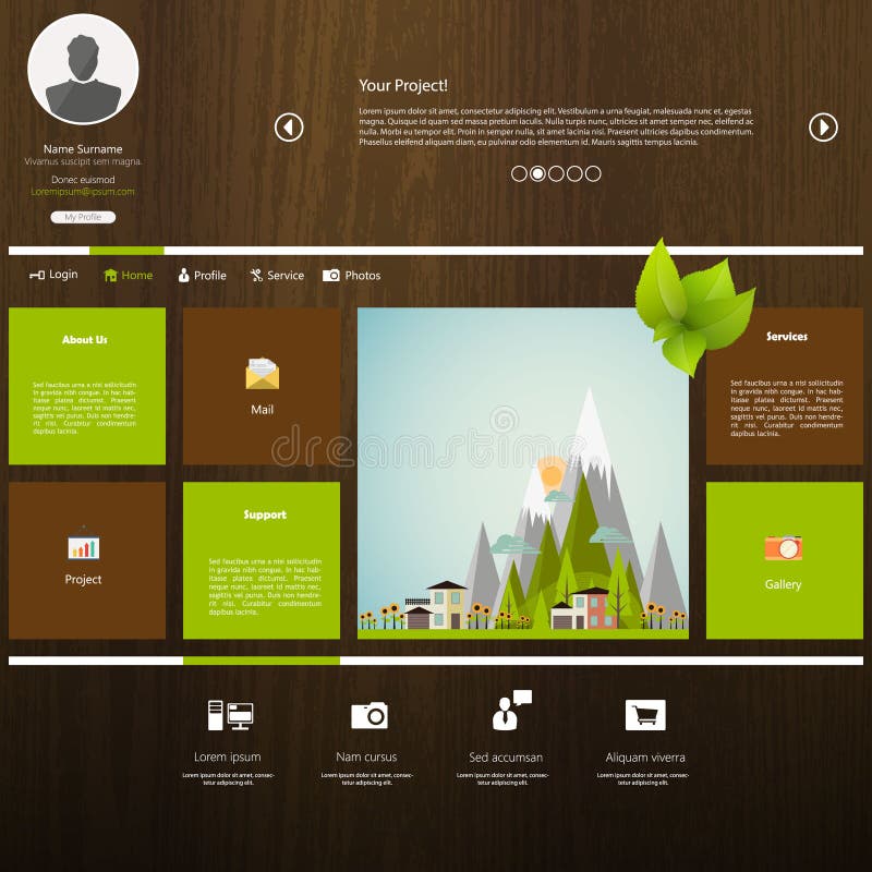 Wood Design Element For Website Vector Format Stock Vector ...