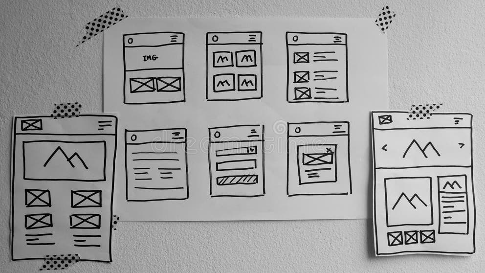 Website Design Wireframe Examples of Web and Mobile Wireframe Sketches ...
