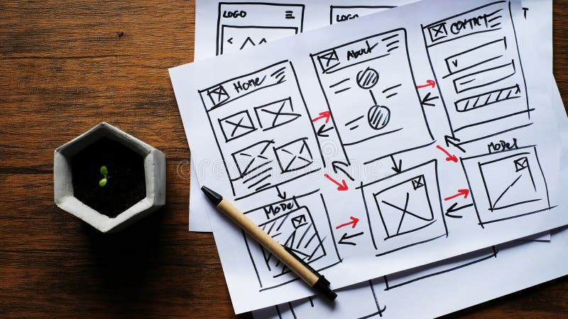 Website Design Wireframe Examples of Web and Mobile Wireframe Sketches ...