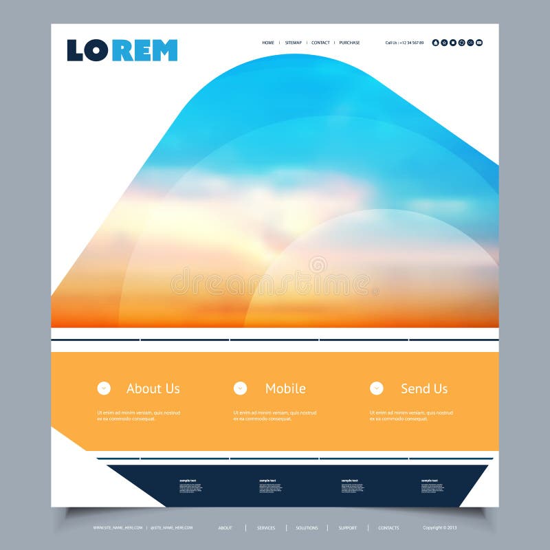 Website Design for Your Business with Blurred Sunset Image Background ...