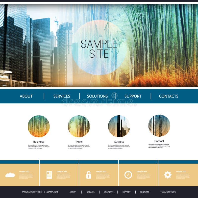 Website Design for Your Business with Photo Montage Background Stock ...