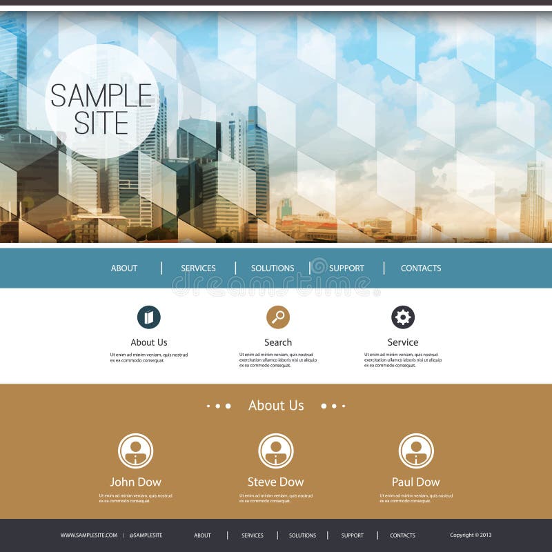 Website Design for Your Business with Skyscrapers Background Stock ...