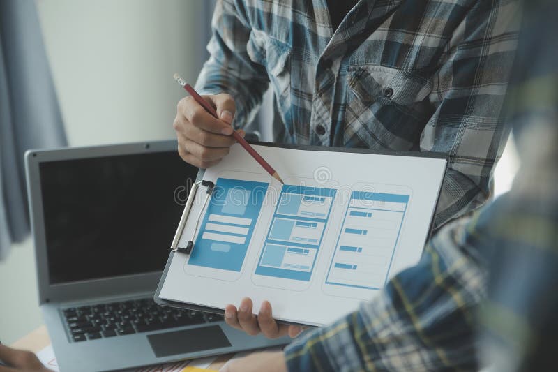 Website Designer Creative Planning Application Development Draft Sketch ...