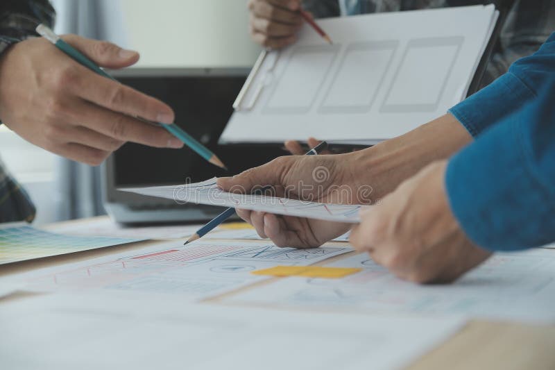 Website Designer Creative Planning Application Development Draft Sketch ...