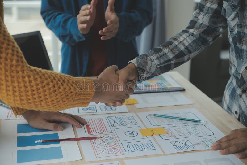 Website Designer Creative Planning Application Development Draft Sketch ...