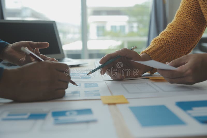 Website Designer Creative Planning Application Development Draft Sketch ...