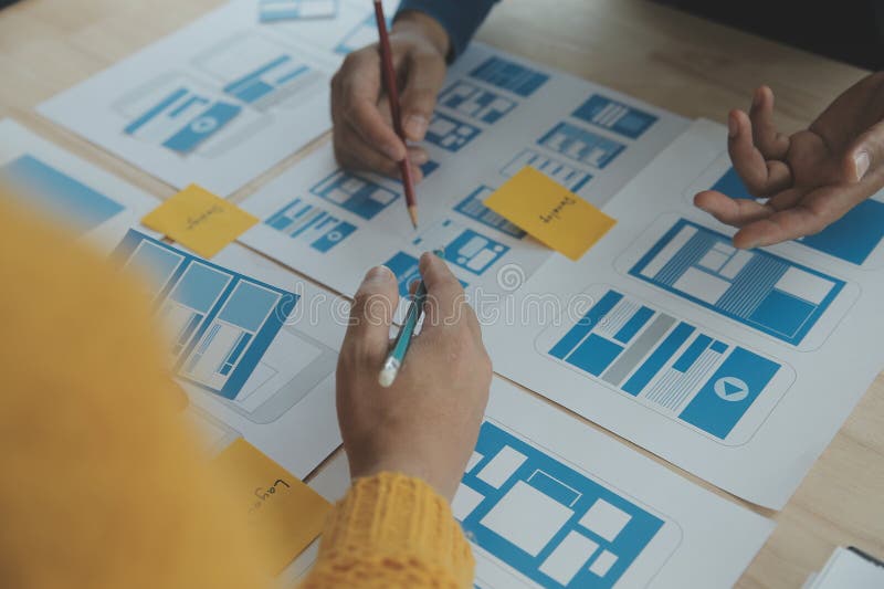 Website Designer Creative Planning Application Development Draft Sketch ...