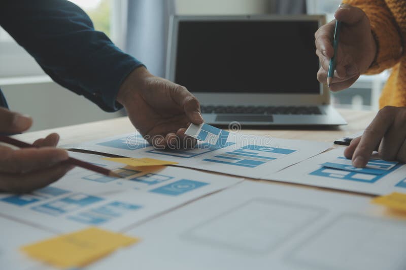 Website Designer Creative Planning Application Development Draft Sketch ...