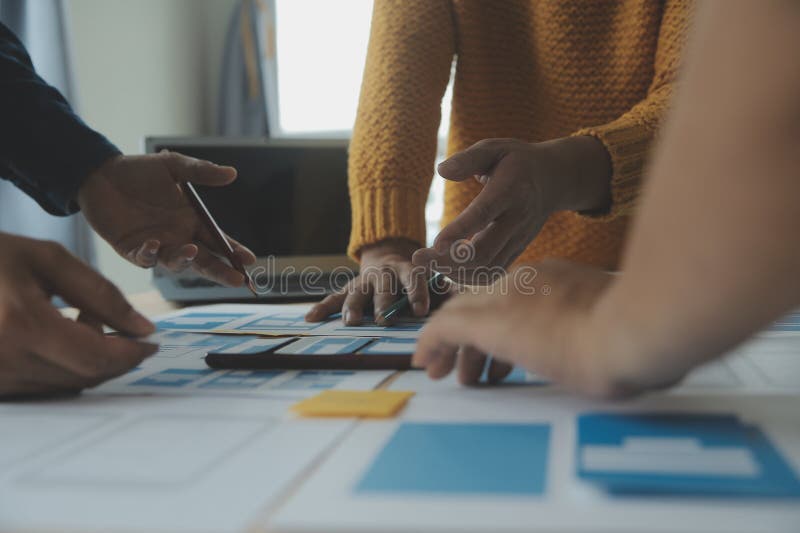 Website Designer Creative Planning Application Development Draft Sketch ...