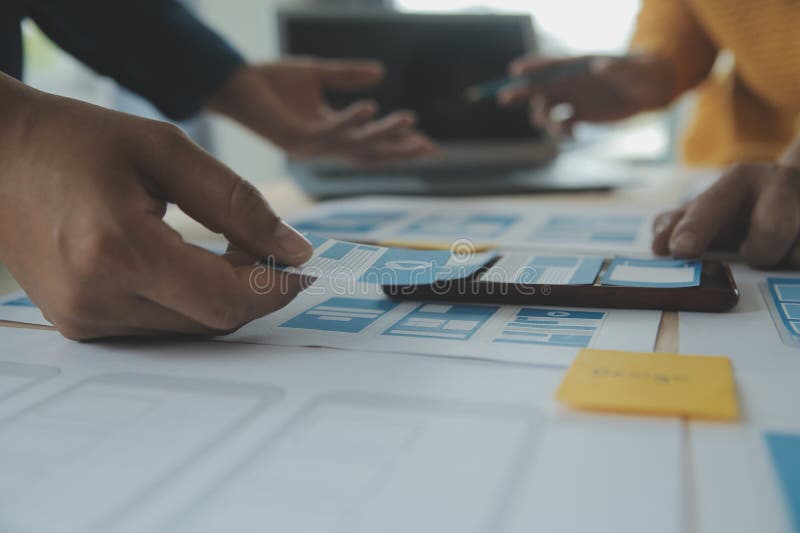 Website Designer Creative Planning Application Development Draft Sketch ...