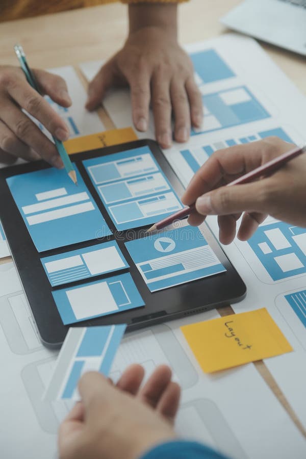 Website Designer Creative Planning Application Development Draft Sketch ...