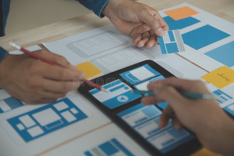 Website Designer Creative Planning Application Development Draft Sketch ...