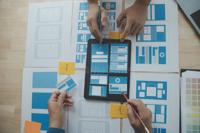 Website Designer Creative Planning Application Development Draft Sketch ...