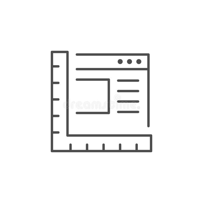 Responsive Website Line Outline Icon Stock Vector - Illustration of ...