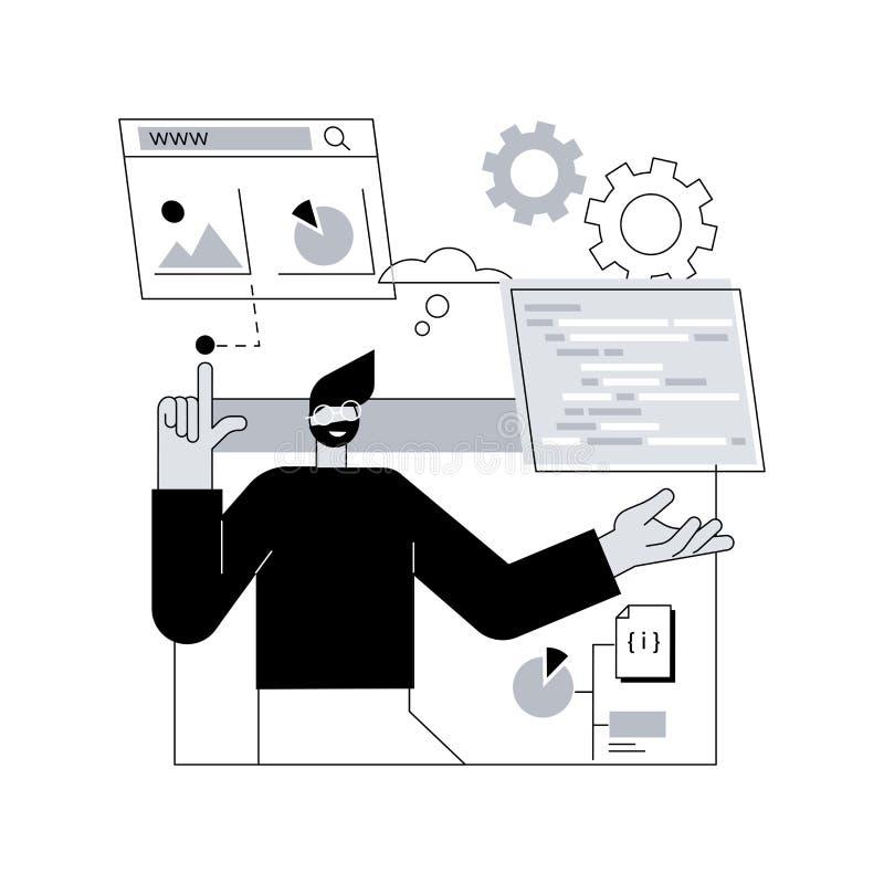 Website Development Abstract Concept Vector Illustration. Stock Vector ...