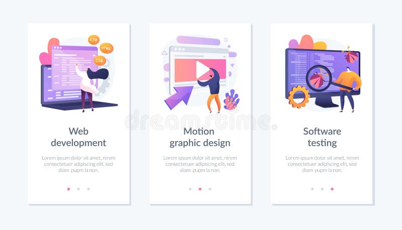 Website Development App Interface Template. Stock Vector - Illustration ...