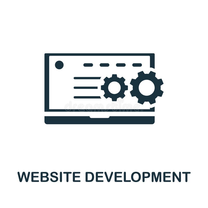 Website Development Icon. Simple Creative Element. Filled Website ...