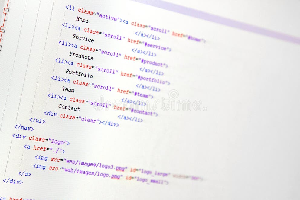 Website Development - Programming Code on Computer Screen Stock Image ...