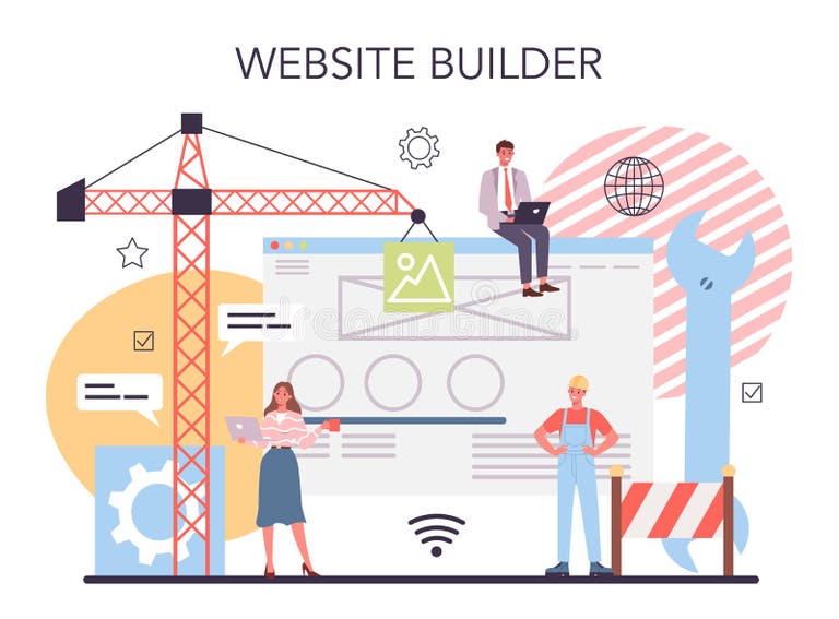 Website Development. Support and Development Service Stock Vector ...