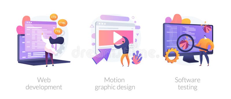 Website Development Vector Concept Metaphors Stock Vector - Illustration of developer, fixing ...