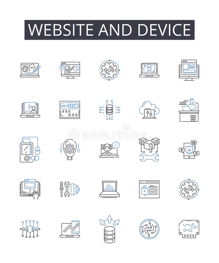 Website and Device Line Icons Collection. Homepage, Platform, Online ... Website and Device Line Icons Collection. Homepage, Platform, Online ...