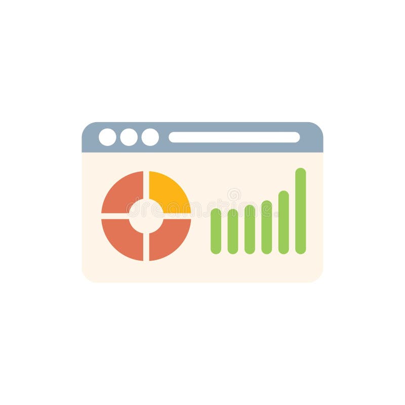 Website Showing Statistical Charts for Data Analysis Stock Vector ...