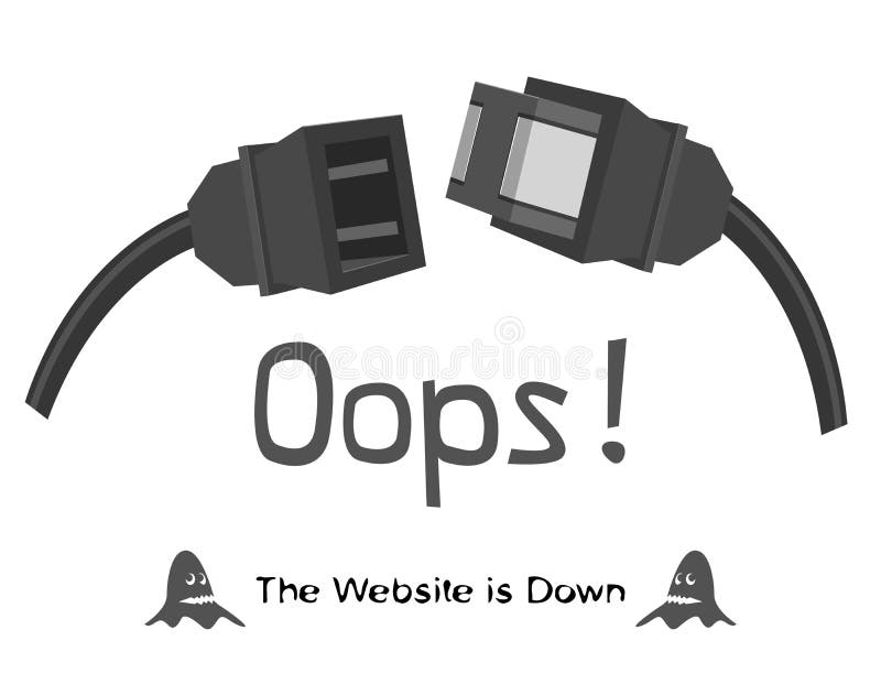 Website Down, Internet Concept Stock Illustration - Illustration of ...