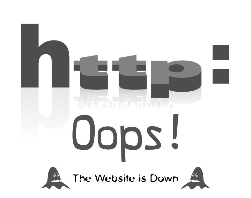 Site Down Text for Website Maintenance with Grey Background Stock Photo ...