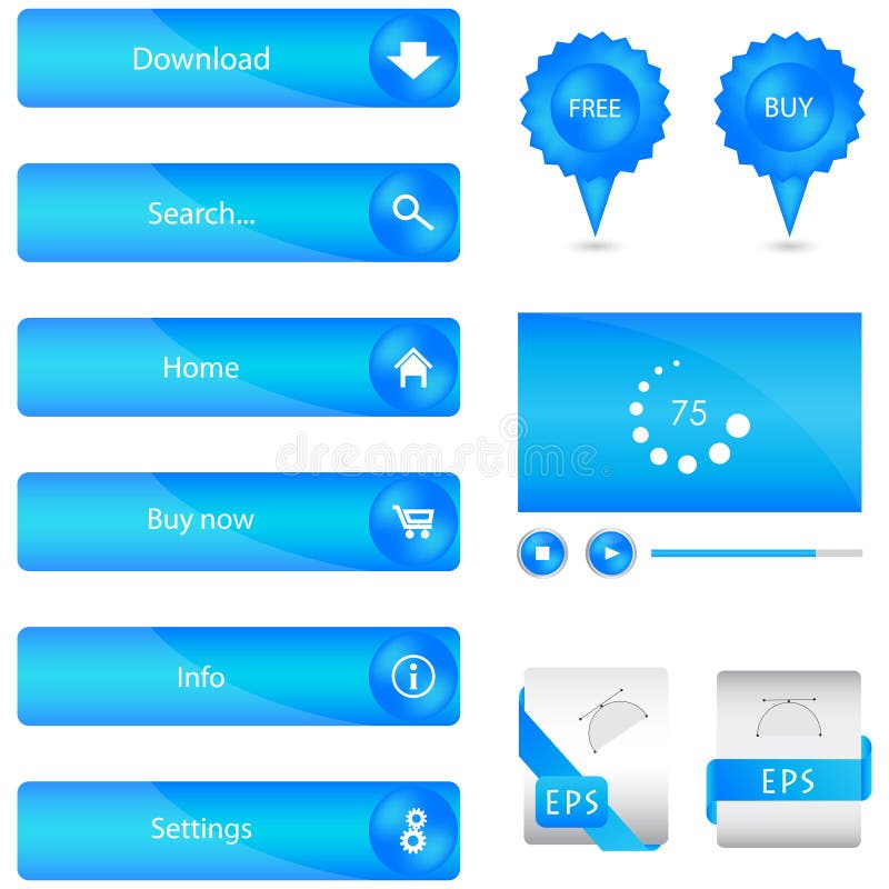 Special download buttons stock vector. Illustration of design - 17269708