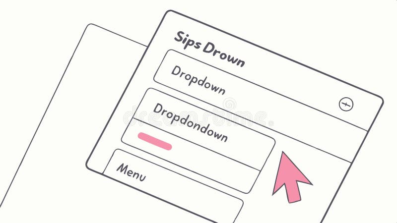 Website Dropdown Menu Ui And Navigation Vector Design Generative Ai