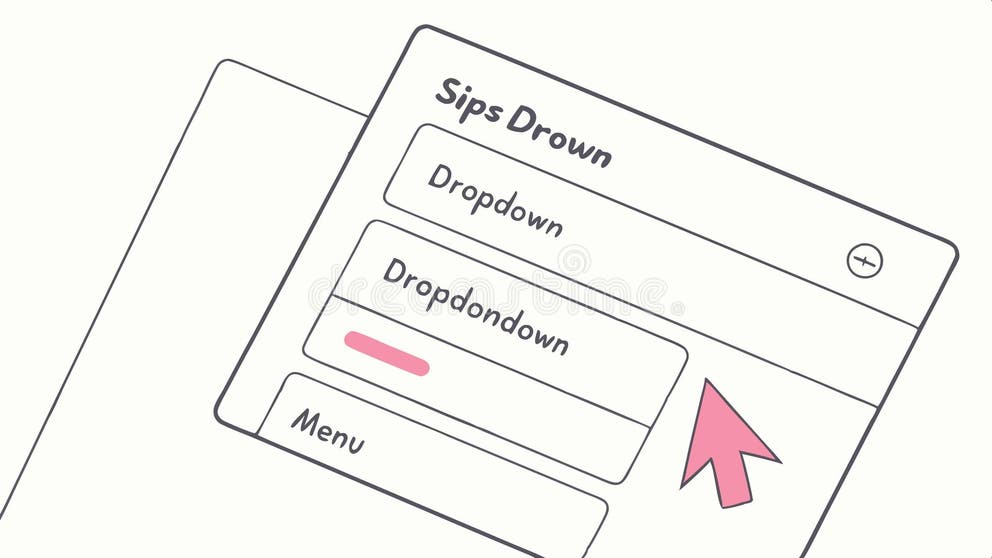 Website Dropdown Menu, UI and Navigation Vector Design Generative AI Stock Illustration ...
