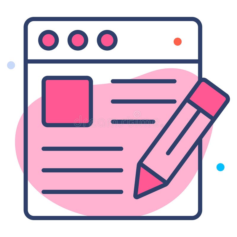 Website Editing Flat Line Icon Modern Illustration Stock Vector ...
