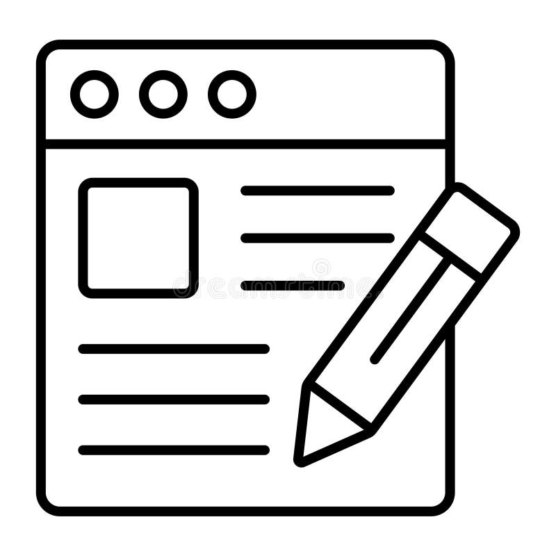 Website Editing Icon Modern Illustration Stock Vector - Illustration of ...