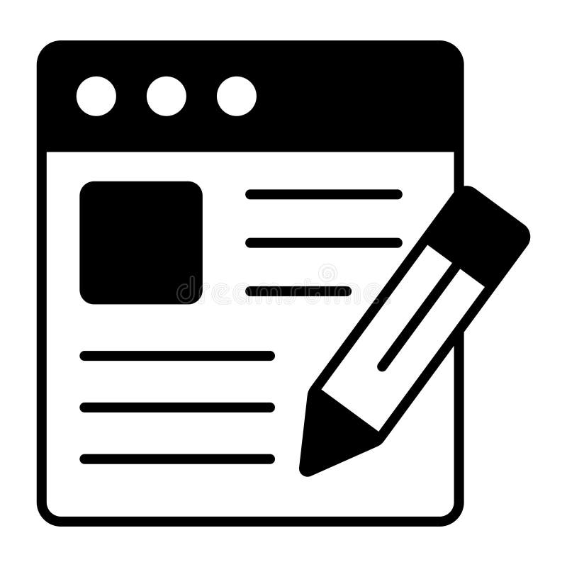 Website Editing Icon Modern Illustration Stock Vector - Illustration of ...