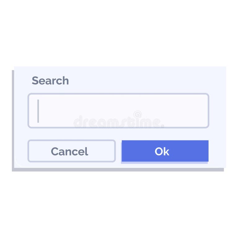 Website Element with Search Bar Showing Cancel and Ok Buttons Stock ... Website Element with Search Bar Showing Cancel and Ok Buttons Stock ...