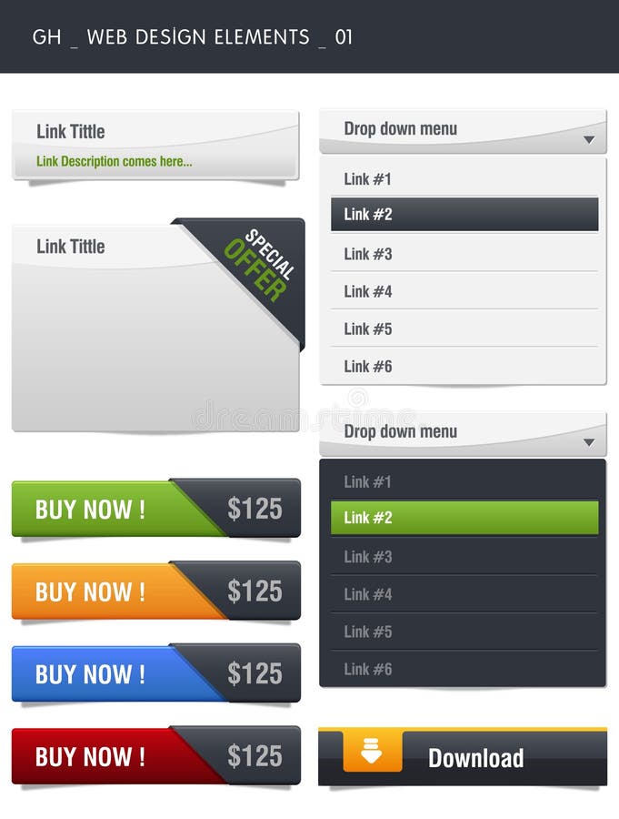 Website Elements stock vector. Illustration of website - 16328343