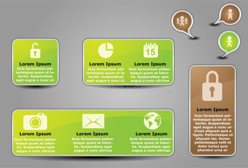 Website Elements Collection Stock Vector - Illustration of modern ...