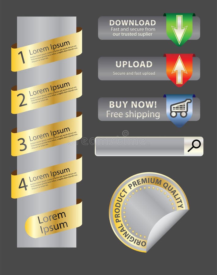 Website elements stock vector. Illustration of icon, collection - 32349860